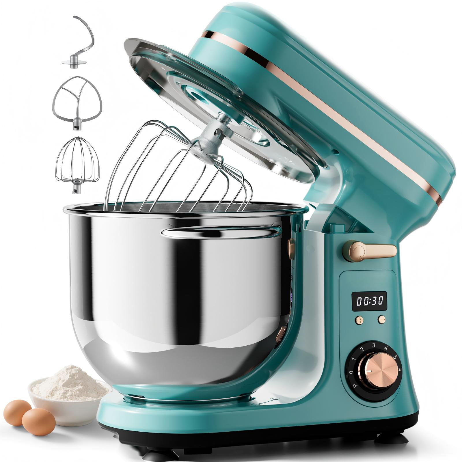 DONGWANDINGCHEN Stand Mixer, [6.34QT/ 6+P Speed/ 400W] Mixers Kitchen ...